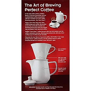 Melitta Gourmet Coffeemaker, Pack of 1, Porcelain Carafe
