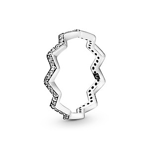 PANDORA Shimmering Zigzag, Clear CZ