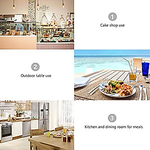 DOITOOL Plastic Food Dome Cake Stand Dome with Handle- 10in Round Clear Cake Serving Dome- Decorative Cake Cover Cake Lid for Cake, Cupcake, Cheese Wedding Decoration Dessert Cake Cover Display