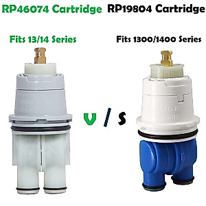 RP46074 Shower Cartridge Assembly Compatible For Shower and Tub 13/14 Series Faucet, Single-handle Universal Valve Cartridge Repair Assembly, Include RP22734 Bonnet Nut Replacement