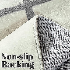 jinchan Area Rug 3x5 Abstract Rug Grey Gray Rug Aesthetic Minimalist Rug Entryway Indoor Floor Cover Print Carpet Thin Rug Modern Rug Lightweight Kitchen Living Room Bedroom Dining Room Office