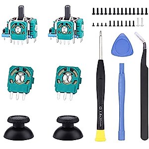 IKPEK 2pcs Analog 3D Joysticks Replacement for PS5 Controller, Joysticks Part with Repair Screwdriver Kit for Playstation 5 DualSense Controller