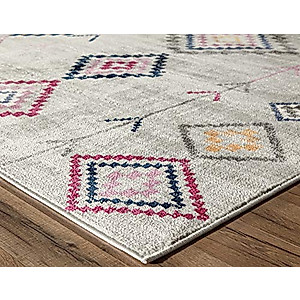 CosmoLiving by Cosmopolitan Cyprus Collection Area Rug, 2'0"x8'0", Native Grey