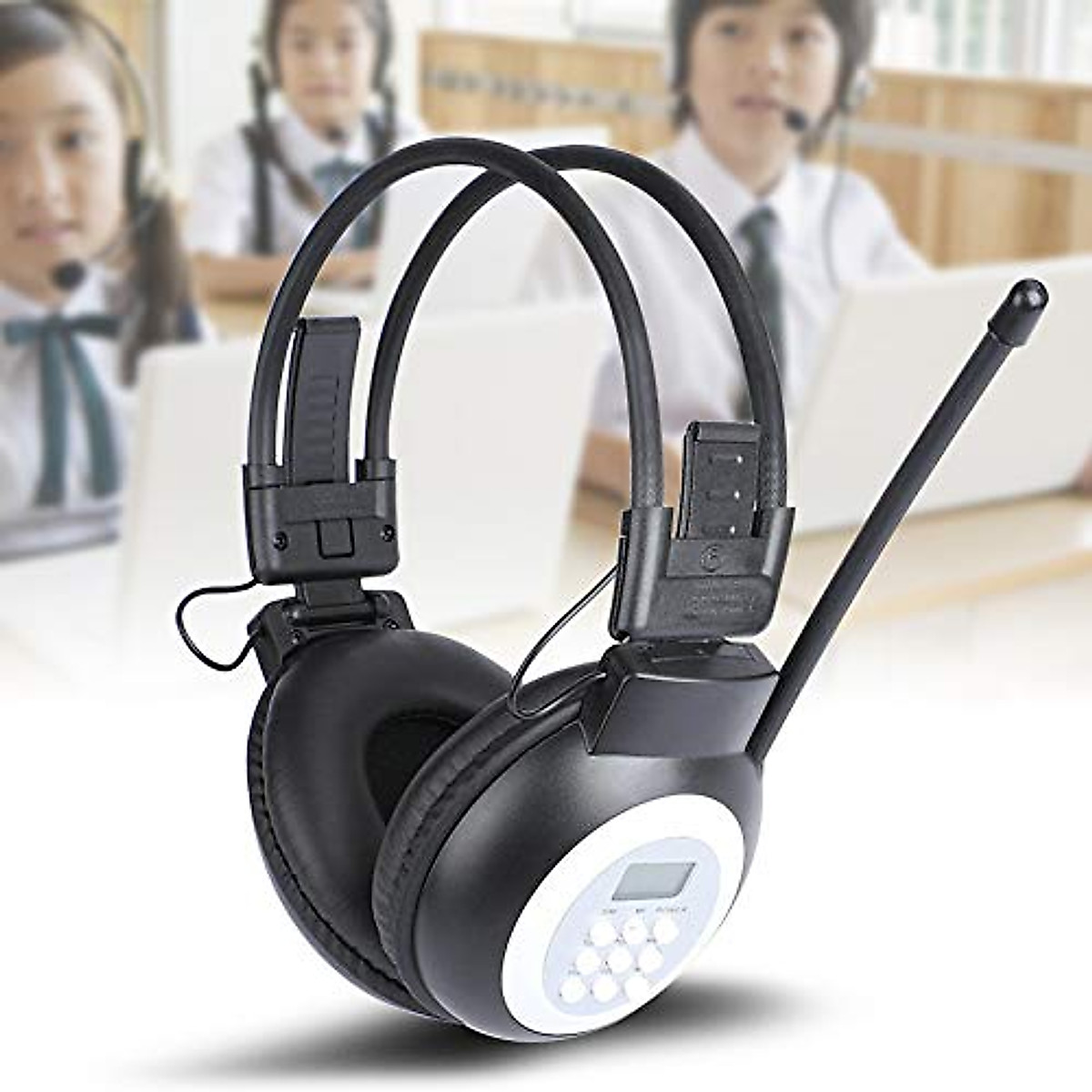 Headphone Radio,Portable FM Radio Headphones with LCD Display Noise Reduction Ear Muffs,FM Receiver Headphones,Wireless Headset with Radio for Walking,Jogging,Daily Works
