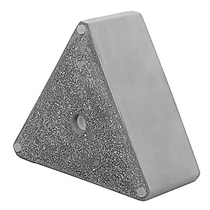 MyGift Unglazed Gray Cement Planter Pot with Drainage Hole and Plastic Plug, Indoor Mini Triangle Shaped Cactus Succulent Planter Poter