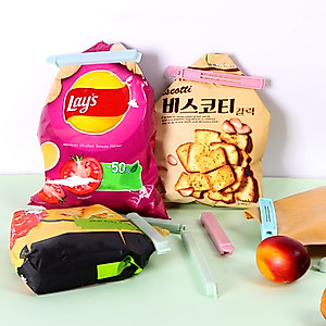 40 PCS Sealing Clip Bag Plastic Bag Chip Clips Large Size Food Clips Bag Clips for Food Storage Kitchen and Home (5.9in x20, 4.72in x20)