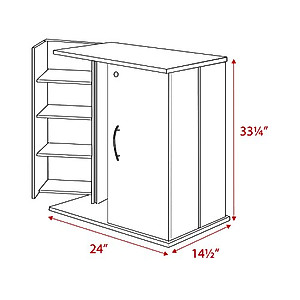 Black Locking Media Storage Cabinet
