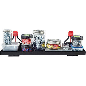 Rubbermaid Metal Shed Shelf (4 Pack) & Large Mounted Power Tool Holder (6 Pack)