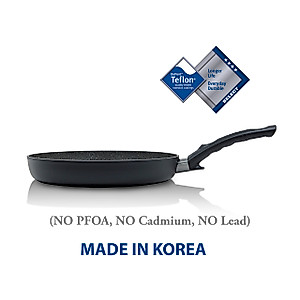 TECHEF - Infinity Collection/Frying Pan, Coated 4 times with the new Teflon Stone Coating with Ceramic Particles (PFOA Free) (12" grill pan)