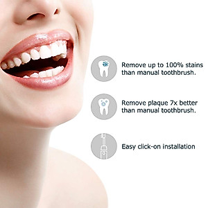 Dental Care Tools 4 D903 / D904 Replacement Brush Heads (Black) for Mornwel D01 (Color : White)