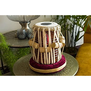 MAHARAJA Tabla Drum Set - Buy 3KG Black Brass Bayan, Finest Dayan, Hammer, Cushions & Cover PDI-EA