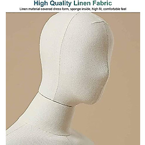 Tailors Dummy Mannequins Female Manikin Dress Form - Half Body Mannequin Torso with Matal Stand, Portable Model for Window/Counter/Tiered Display Shelf Dressform Mannequin
