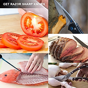 8Pcs Knife Sharpening Stones for RUIXIN Pro RX-008 Knife Sharpener Fixed-angle kit, Professional Whetstone Set Grindstone Polishing Stone without Base 80/240/400/800/1000/3000/6000/10000 Grit