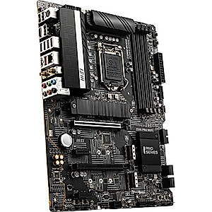 MSI Z590 PRO WiFi ProSeries Motherboard (ATX, 11th/10th Gen Intel Core, LGA 1200 Socket, DDR4, PCIe 4, M.2 Slots, USB 3.2 Gen 2, 2.5G LAN, DP/HDMI, Wi-Fi 6E)