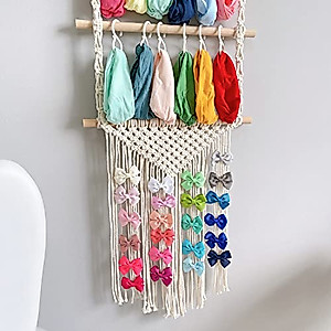 ZeJlo Headband Holder Hair Bows Organizer for Girls, Baby Headbands Hair Accessories Organizer, Storage Bohemian Style, Hand-Crafted