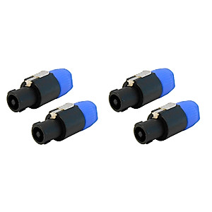 Audio2000'S ACC31A1P2 4-Pack Speakon Male to 1/4" TS Jack Adapters