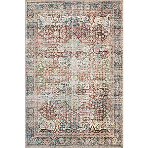 Loloi II Loren Collection LQ-14 Brick/Multi, Traditional 8'-4" x 11'-6" Area Rug