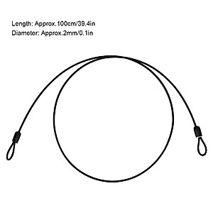 Steel Wire Lock Line, Cycling Sports Internal Steel Wire and External Plastic Security Loop Cable Scooter Lock(Silver)