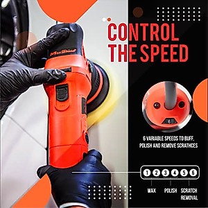 Dual Action Polisher for Car Detailing - MaxShine M8S V2 - Dual Action Polisher with 1000W Motor - 8mm Throw DA Polisher - 5-inch Backing Plate Orbital Polisher - Buffer Polisher for Car Detailing