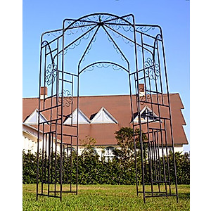1. GO Steel Garden Arch, 8' High x 5'2" Wide, Garden Arbor for Various Climbing Plant, Outdoor Garden Lawn Backyard Gazebo