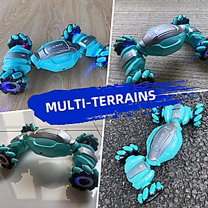 ACAMMZAR Gesture Sensing RC Stunt Car, 2.4G 4WD Remote Control Gesture RC Cars for Kids, Hand Control Double Sided 360° Rotating Off Road, Twist Car for Boys & Girls Birthday Gifts