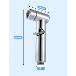 Ultra Light Bidet Toilet Sprayer Head Rustless Handheld Bidet Sprayer Cloth Bathroom Diaper Sprayer for Kitchen and Toilet-Adjustable Water Pressure Control - 2 types of splash- (Up and Down Switch)