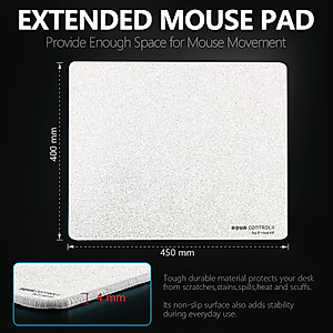 X-Raypad Aqua Control 2 Gaming Mouse Pad, Ultra-High Precision Mouse Pad with Perfect Speed and Control Capability, Consistent X and Y Glide, Designed for Fps Players with Low DPI Requirements