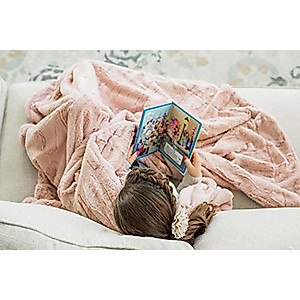 Minky Couture Premium Solid Color Blanket - Soft, Warm, Cozy, Comfortable, (Monster, Sorbet Blush)