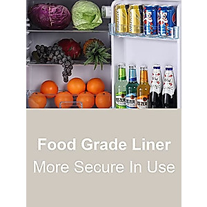 WANAI Compact Refrigerator 3.2 Cu.Ft Retro Cream Fridge With Freezer 2 Door Mini Refrigerator with 7 TEMP Modes, Removable Shelves, LED Lights, Ideal for Apartment Dorm and Office, Cream