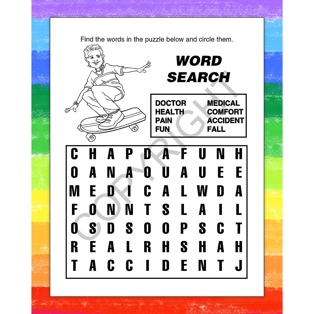 ZOCO - A Visit to The Chiropractor's Office - Educational Coloring Books (25 Bulk Pack, Without Crayons) - Chiropractor Supplies - Activities for Kids