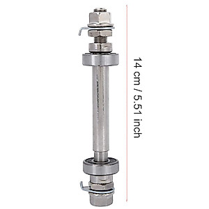 Bicycle Hub Axle Mountain Bike Paired Bearings Solid Axle Riding Equipment Bicycle Accessories,for Road Bikes and Mountain Bikes((Front) axle +6000 Bearing)