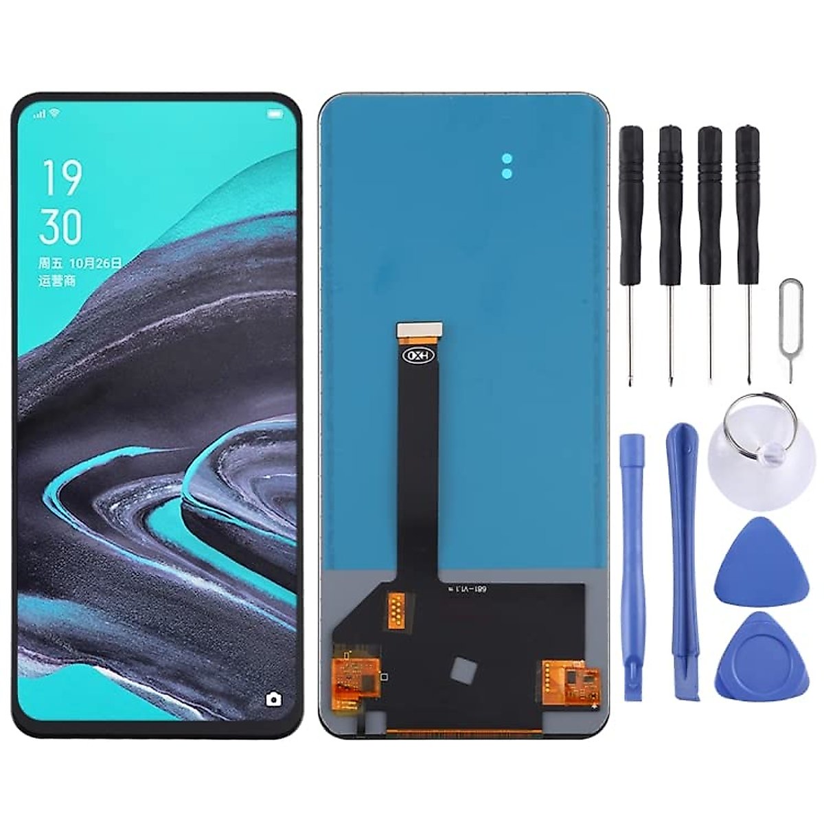 CHENYAN TFT LCD Screen for Oppo Reno2 with Digitizer Full Assembly (No Fingerprint Identification)