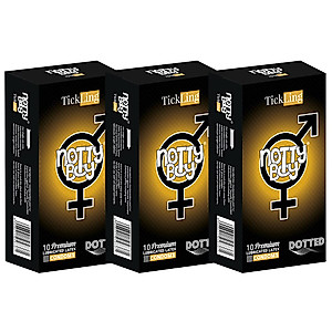 NottyBoy Tickling Studded Condoms for Men with 1500 Studs - 30 Count