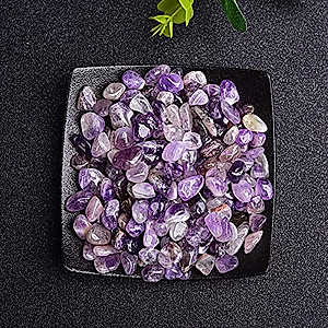 FUFIZU 50/100g Natural Crystal Rose Quartz Amethyst Mixed Colorful Raw Stones Rock Crystals Tumbled Gravel Specimen Suitable Aquarium SHENGYUYIN (Color : Dark Gray, Size : 100g)