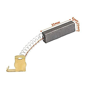 2pcs 6 * 10 * 32mm Carbon Brush Vacuum Cleaner Motor Brush Accessories Suitable for QW12T-608 QW12T-607 Machine Tool Parts