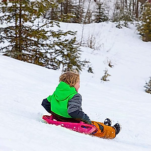 Lucky Bums Plastic Saucer Snow Sled, Pink, 25 inch diameter