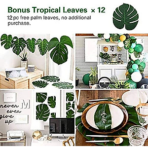 126PCS Sage Olive Green Pink Gold Safari Jungle Balloons Balloon Garland Arch Kit, Safari Jungle Theme Birthday Baby Bridal Shower Party Decorations Supplies for Boy