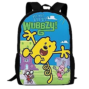 KOVOS Wow! Wow! Anime Wubbzy! Laptop Bag Cartoon Backpack Casual Travel Backpacks Daypack For Men Women