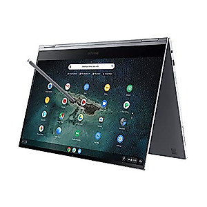 SAMSUNG 13.3” Galaxy Chromebook Laptop Computer w/ 256GB Storage, 8GB RAM, ‎4K AMOLED Touchscreen Display, Ultra Slim Design, Chrome OS, WiFi 6, Mercury Gray