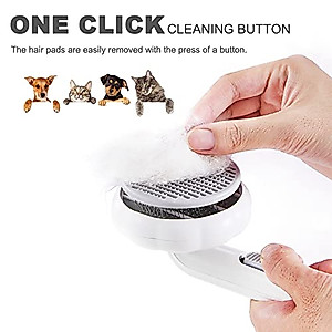 Pet Pumpkin Brush,Cat Brushes for Indoor Cat,Cat Hair Brush for Shedding,Cat Comb for Long or Short Haired Cat Massage Removes Mats,Pet Self Cleaning Slicker Brush for Dog Cat Pet Grooming Brush