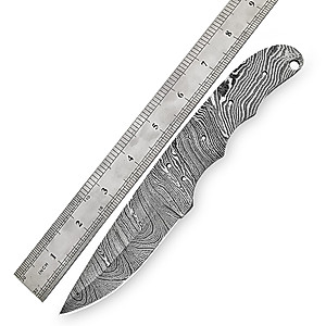 ColdLand 8.50" Hand Forged Damascus Steel Blank Blade for Knife Making Supplies - Handmade Knife Blanks Full Tang Steel Blade - knife blade for DIY Knives Making Blades SB107