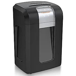 Bonsaii 20 Sheet Office Paper Shredder, 120-Minute Cross-Cut Heavy Duty Shredders Also Shreds CD/Credit Card, Commercial Shredder with 8-Gal Pullout Basket, Jam Proof & 4 Casters, Black (3S30 Upgrade)