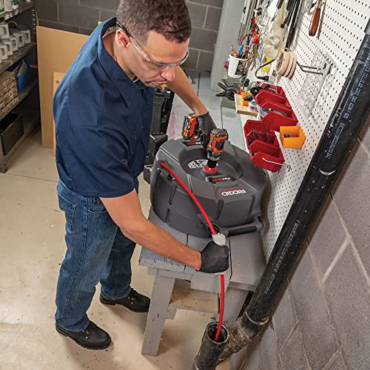 RIDGID 64273 Model K9-204 FlexShaft Drain Cleaning Machine Kit for 2"-4" Pipes