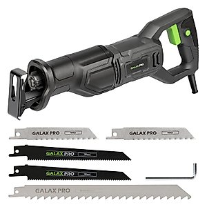 GALAX PRO 120V Reciprocating Saw, 6.0 Amp Variable Speed Corded Reciprocating Saw with 4/5" Stroke Length, 0-3000SPM and 6" Max for Wood, Metal, PVC Pipe Cutting