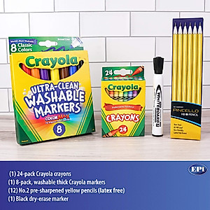 EPI Essential School Supply Kit for Kindergarten and First Grade Students
