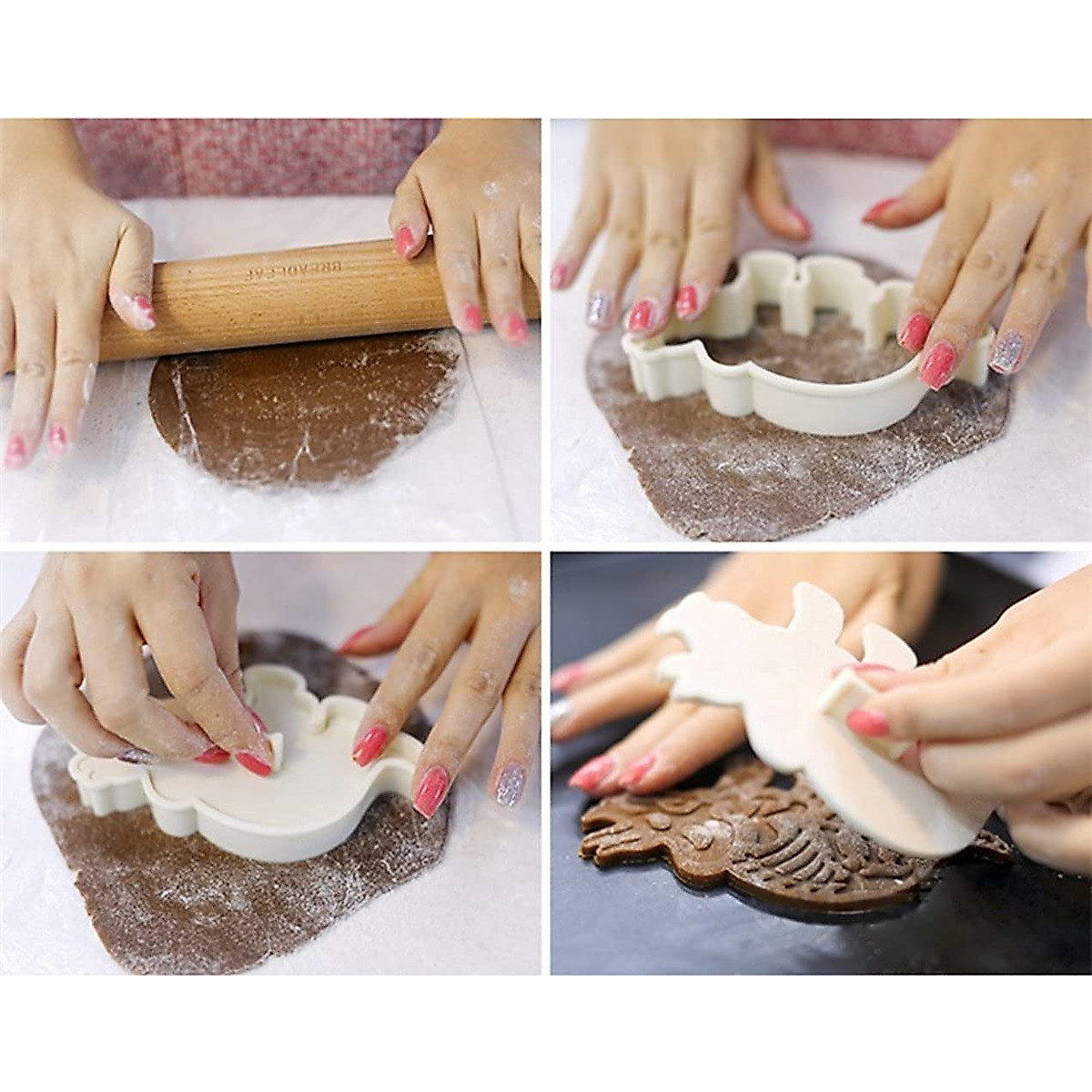 Dinosaur Cookie Cutters for Kids By Garloy,3 Sets Dino Cookie Cutters With T-Rex Stegosaurus Triceratops Skeleton Fossil