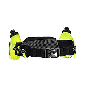 Nathan Hydration Running Belt Trail Mix Plus - Adjustable Running Belt – TrailMix Includes 2 Bottles / Flask – With Storage Pockets. Fits Most iPhones and Smartphones