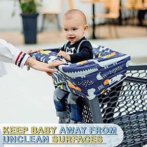 Multi Use Nursing Breastfeeding Cover Scarf - Car Seat Canopy - Shopping Cart - High Chair - Stroller and Carseat Covers for Boys and Girls-Infinity Stretchy Shawl - Baby Shower-Dinosaurs