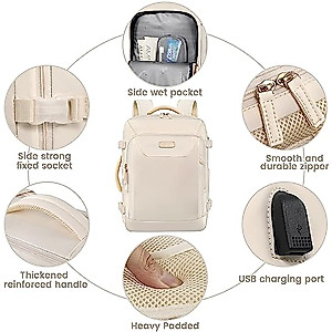 JCDOBEST Large Travel Backpack, Flight Approved Carry On Backpack for Men & Women, Large Daypack Hiking Backpack Water Resistant Lightweight Weekender Bag Outdoor Sports Rucksack Casual Pack