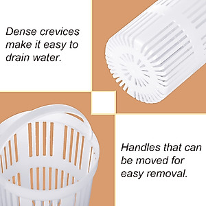 Garhelper 2Pcs Pickle Container Jar with Strainer,Pickle Holder Keeper Lifter with 2 Clips,Pickles Olive LeakProof Juice Separator Sieve Food Saver Storage Container with Leak Proof Lock Lid&Clip for